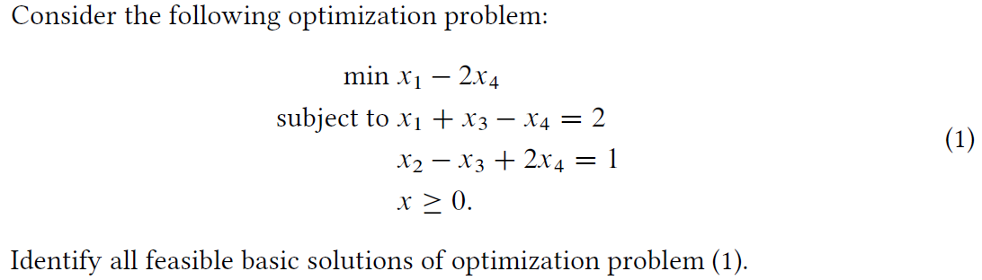 Solved Consider the following optimization problem: min x1 – | Chegg.com