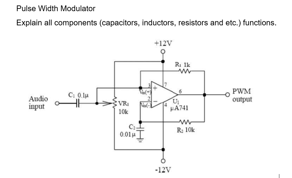 Solved Pulse Width Modulator Explain all components | Chegg.com