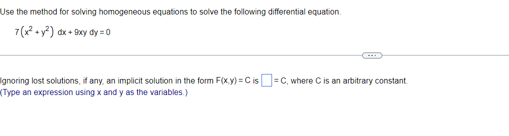 Solved Use the method for solving homogeneous equations to | Chegg.com