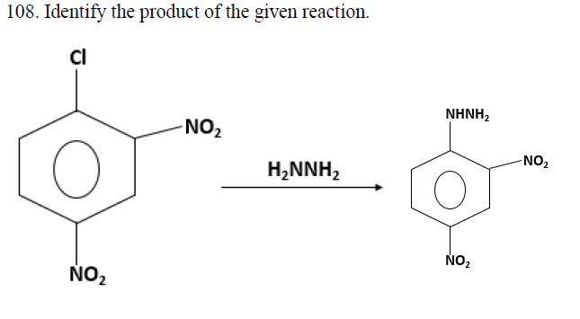 Solved 108. Identify the product of the given reaction. Cl | Chegg.com