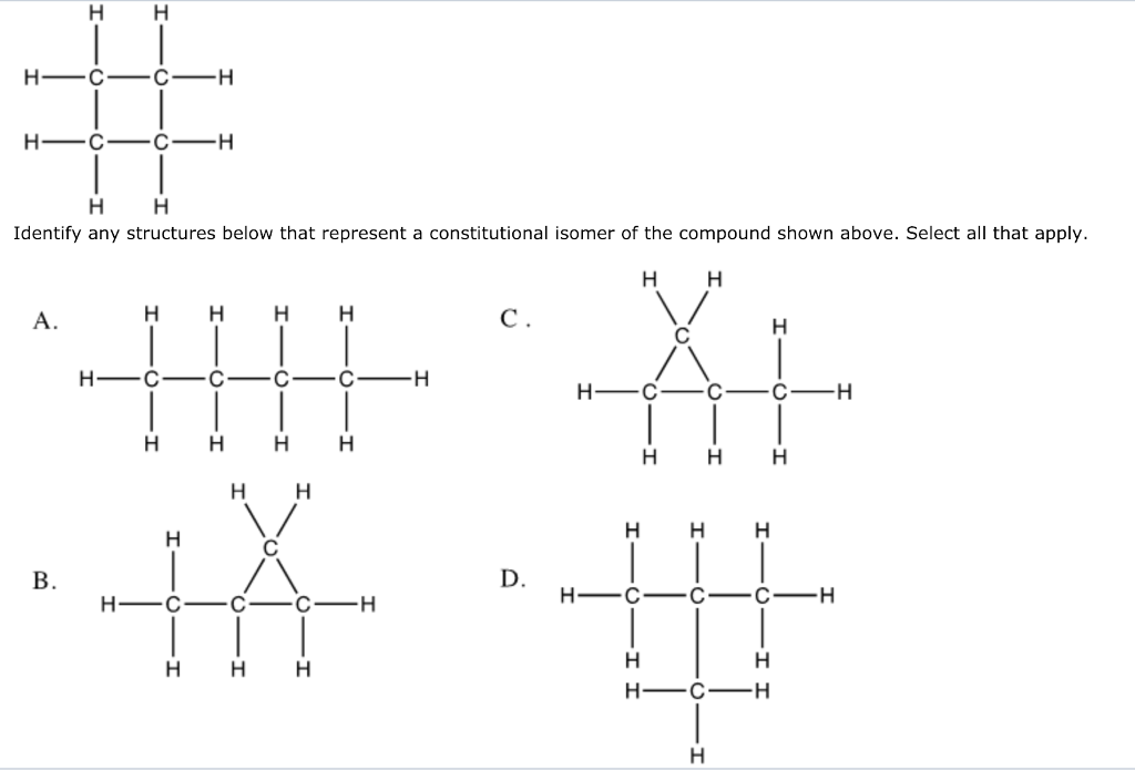 Solved Identify any structures below that represent a | Chegg.com