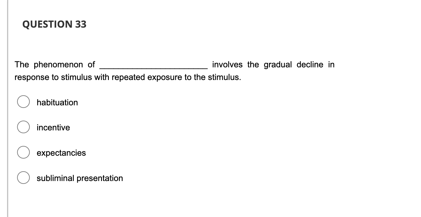 Solved The phenomenon of involves the gradual decline in | Chegg.com