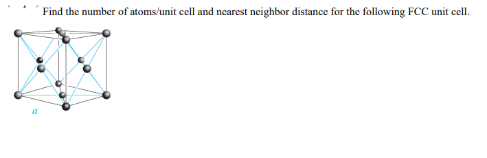 Solved Find the number of atoms/unit cell and nearest | Chegg.com