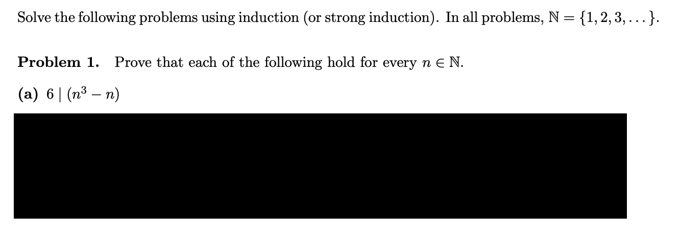 Solved Solve the following problems using induction (or | Chegg.com
