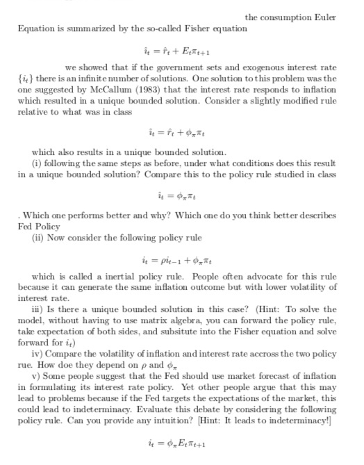 Solved Equation is summarized by the so-called Fisher | Chegg.com
