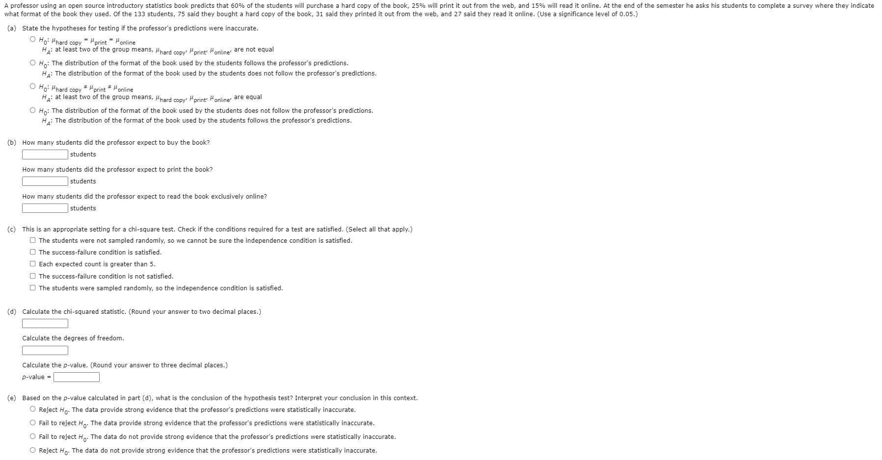 Solved A professor using an open source introductory | Chegg.com