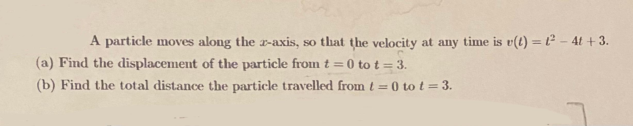 Solved A particle moves along the x-axis, so that the | Chegg.com