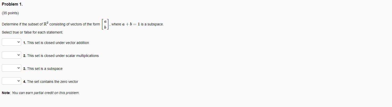 Solved Determine if the subset of R2 consisting of vectors | Chegg.com