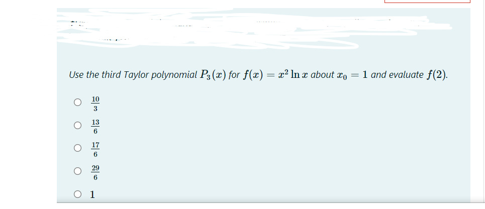 Solved Use the third Taylor polynomial P3 (2) for f(x) = x2 | Chegg.com