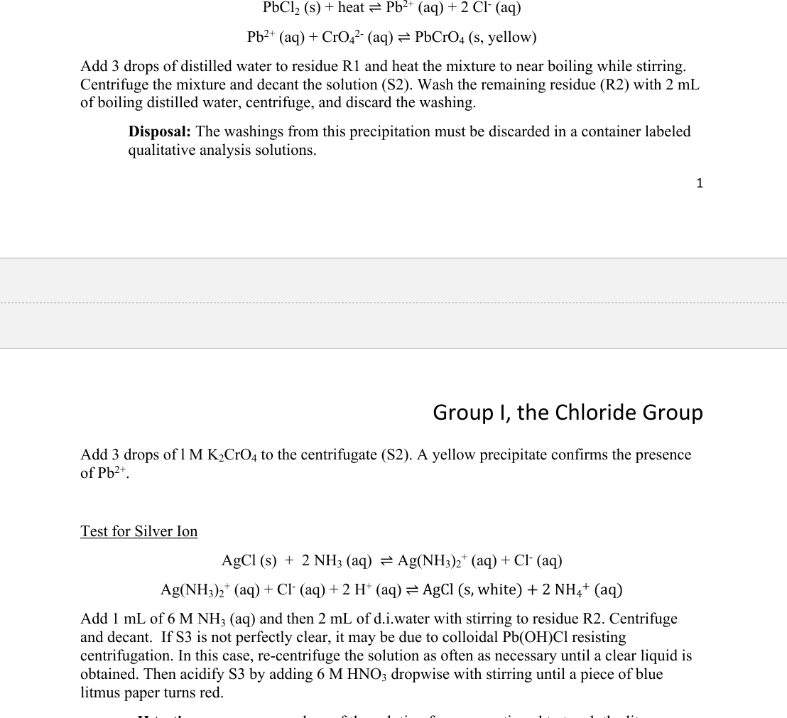 Solved BACKGROUND The precipitating reagent for the chloride | Chegg.com
