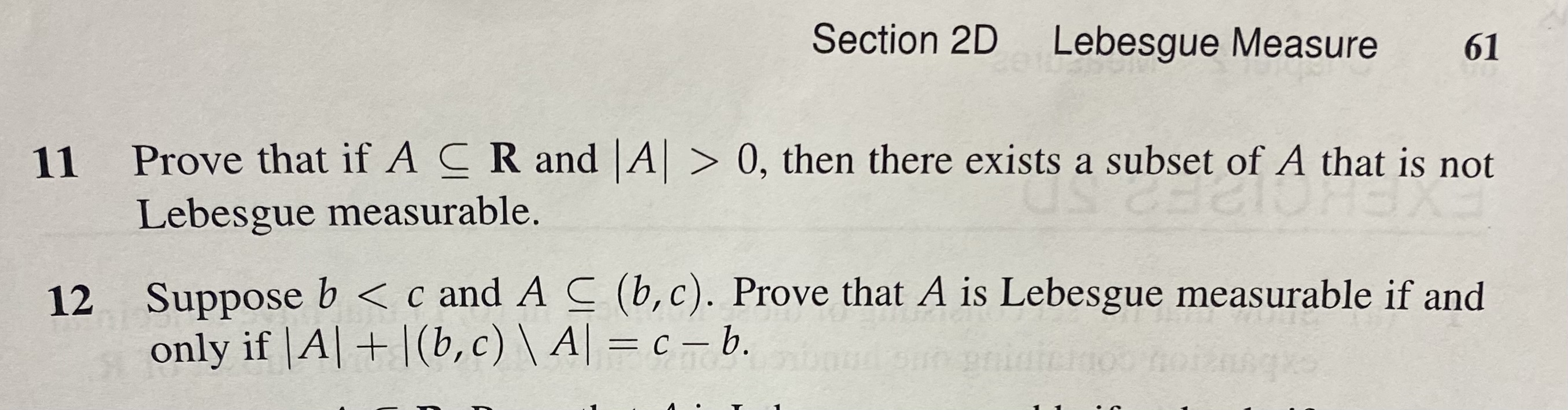 Solved 11 Prove That If A⊆r And ∣a∣ 0 Then There Exists A