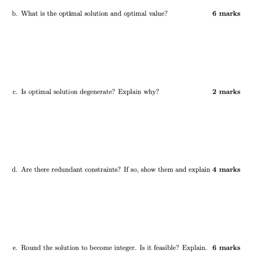 Solved 2. Graphical solution method. 30 marks Consider the | Chegg.com