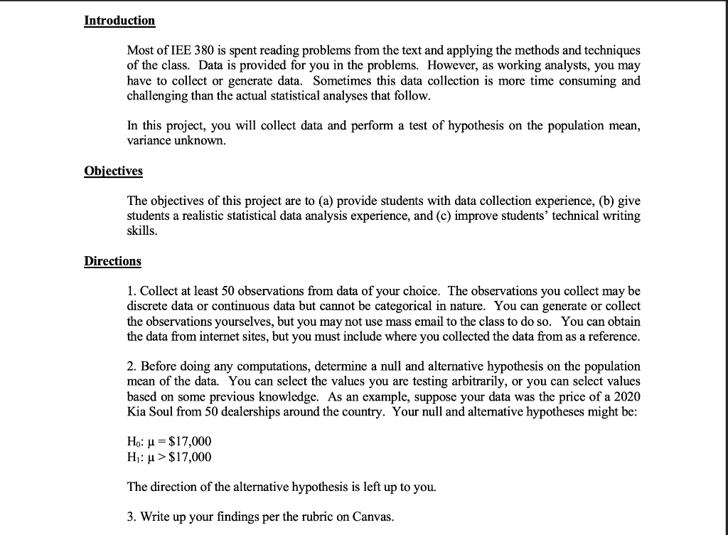Introduction Most of IEE 380 is spent reading | Chegg.com