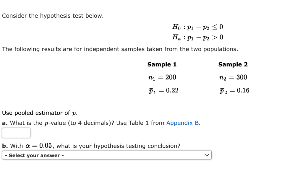Solved Consider the hypothesis test below. | Chegg.com