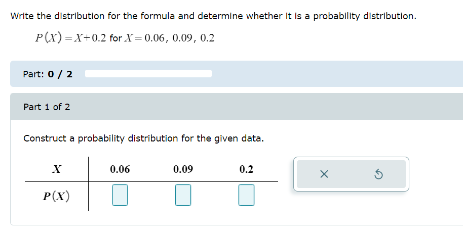 Write the distribution for the formula and determine | Chegg.com