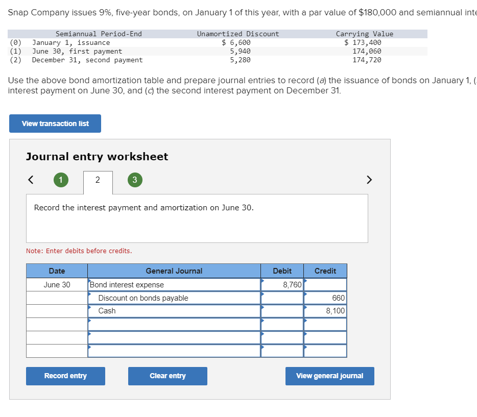 Solved Journal entry worksheet Record the interest payment | Chegg.com