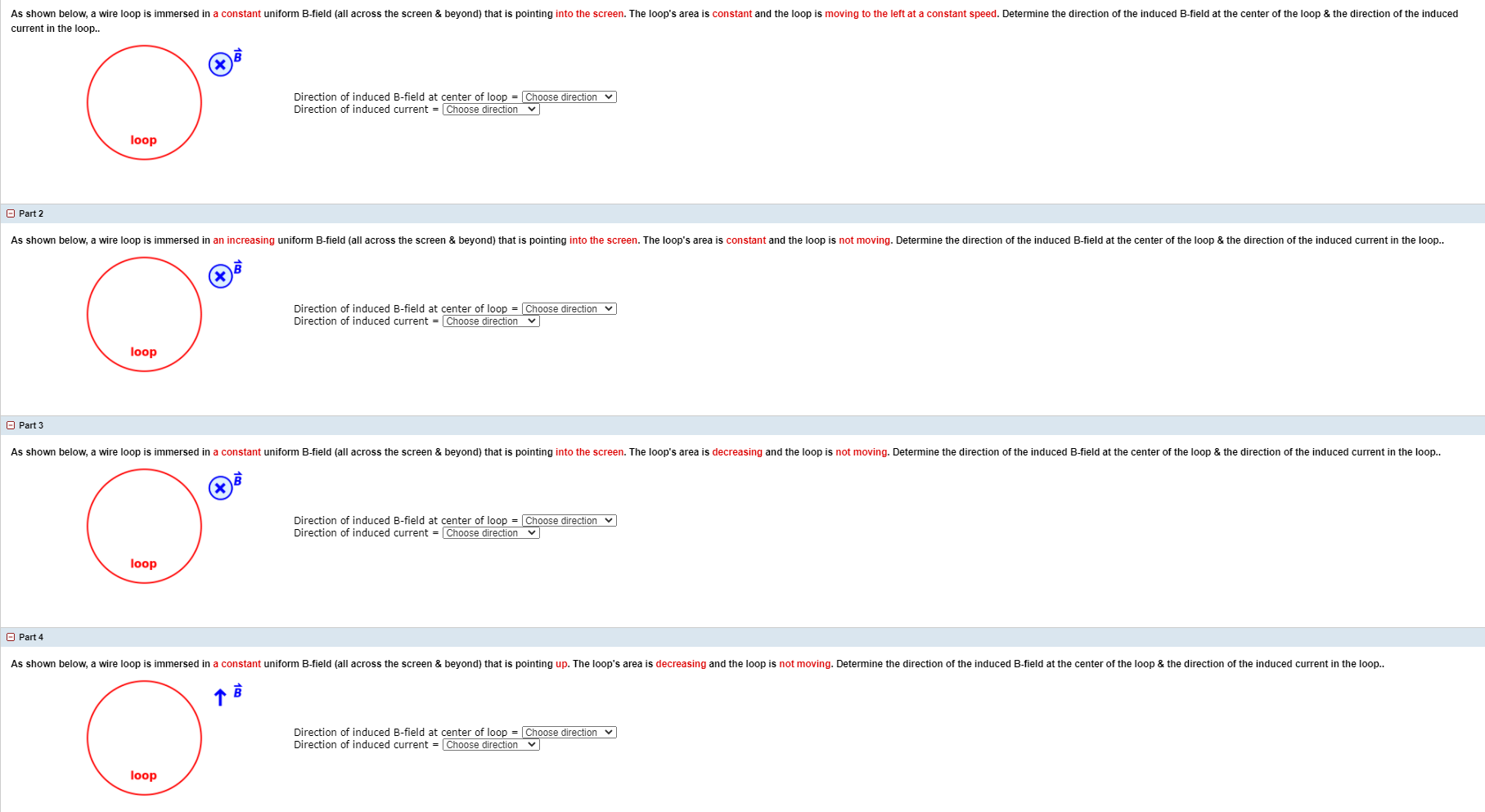 Solved As shown below, a wire loop is immersed in a constant | Chegg.com