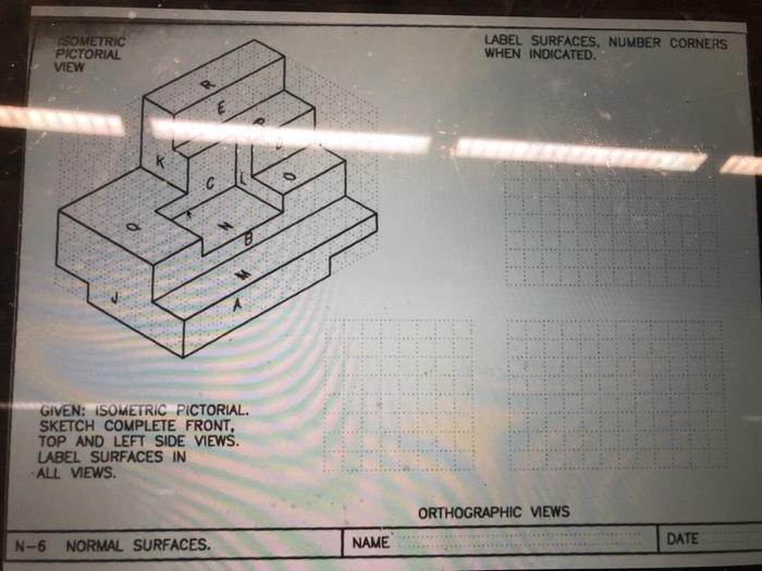 Solved How do I label the surfaces, number corners for this | Chegg.com