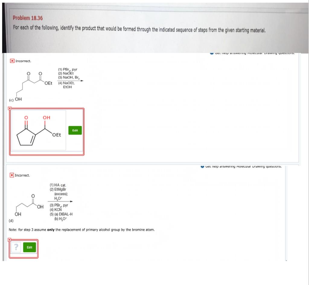 Solved Problem 18.36 For each of the following, identify the | Chegg.com
