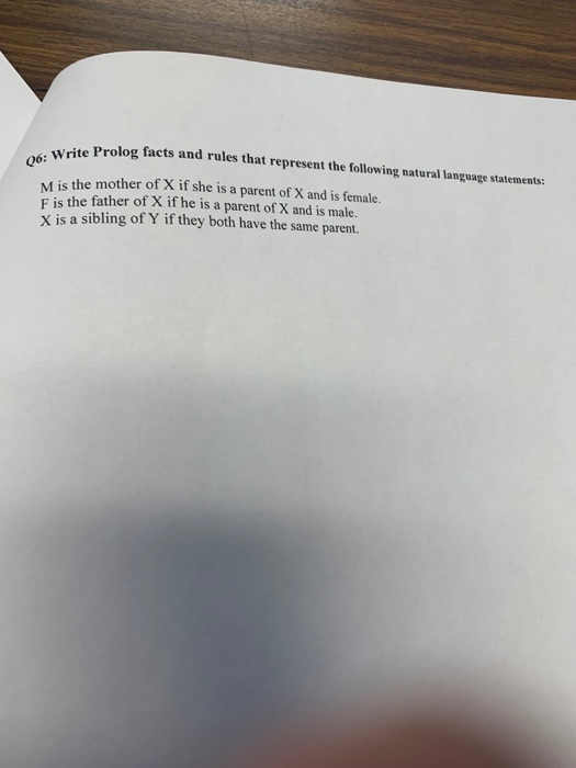 Solved e Prolog facts and rules that represent the following | Chegg.com