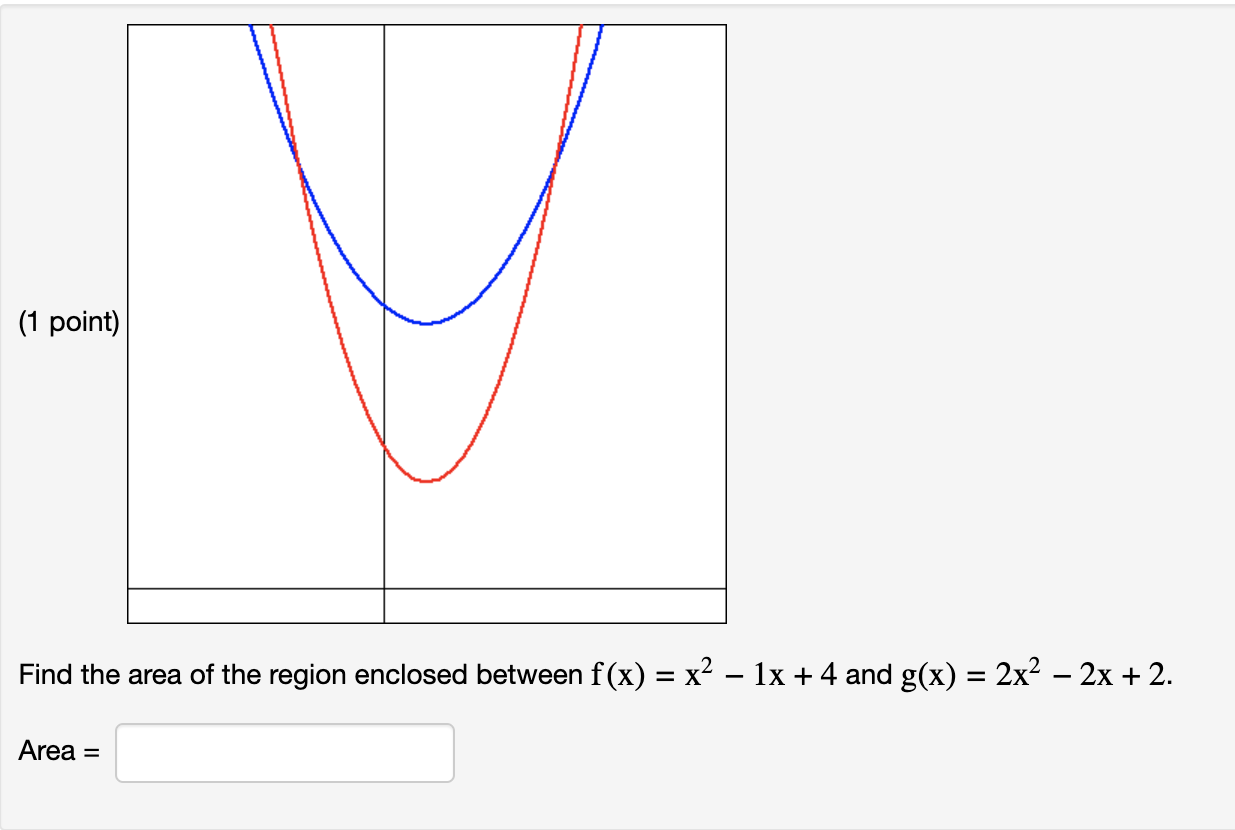 Solved Find the area of the region enclosed between | Chegg.com