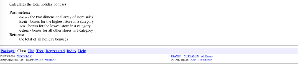 Package Class Use Tree Deprecated PREV CLASS NENT | Chegg.com