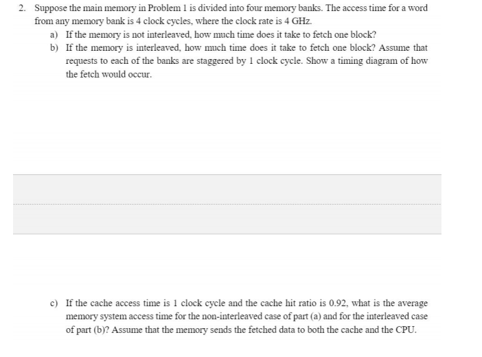 11. 1. Consider a memory system in which the main | Chegg.com