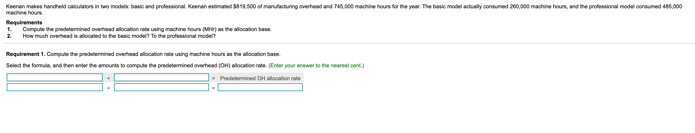 Solved Keenan makes handheld calculators in two models: | Chegg.com