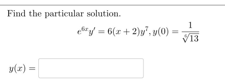Solved Find the particular | Chegg.com