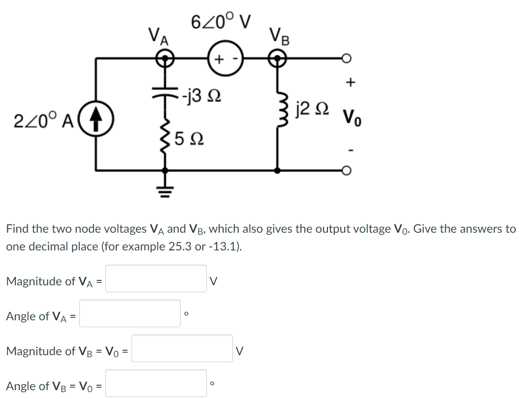 Solved Find the two node voltages VA ﻿and VB, ﻿which also | Chegg.com