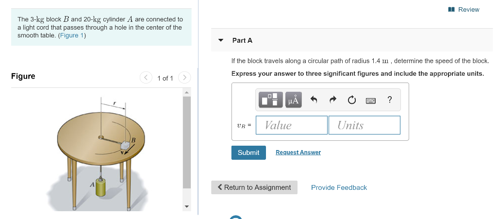 Solved Review The 3-kg block B and 20-kg cylinder A are | Chegg.com