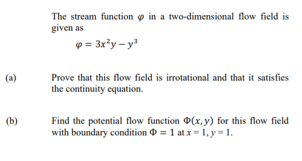 Solved The stream function y in a two-dimensional flow field | Chegg.com