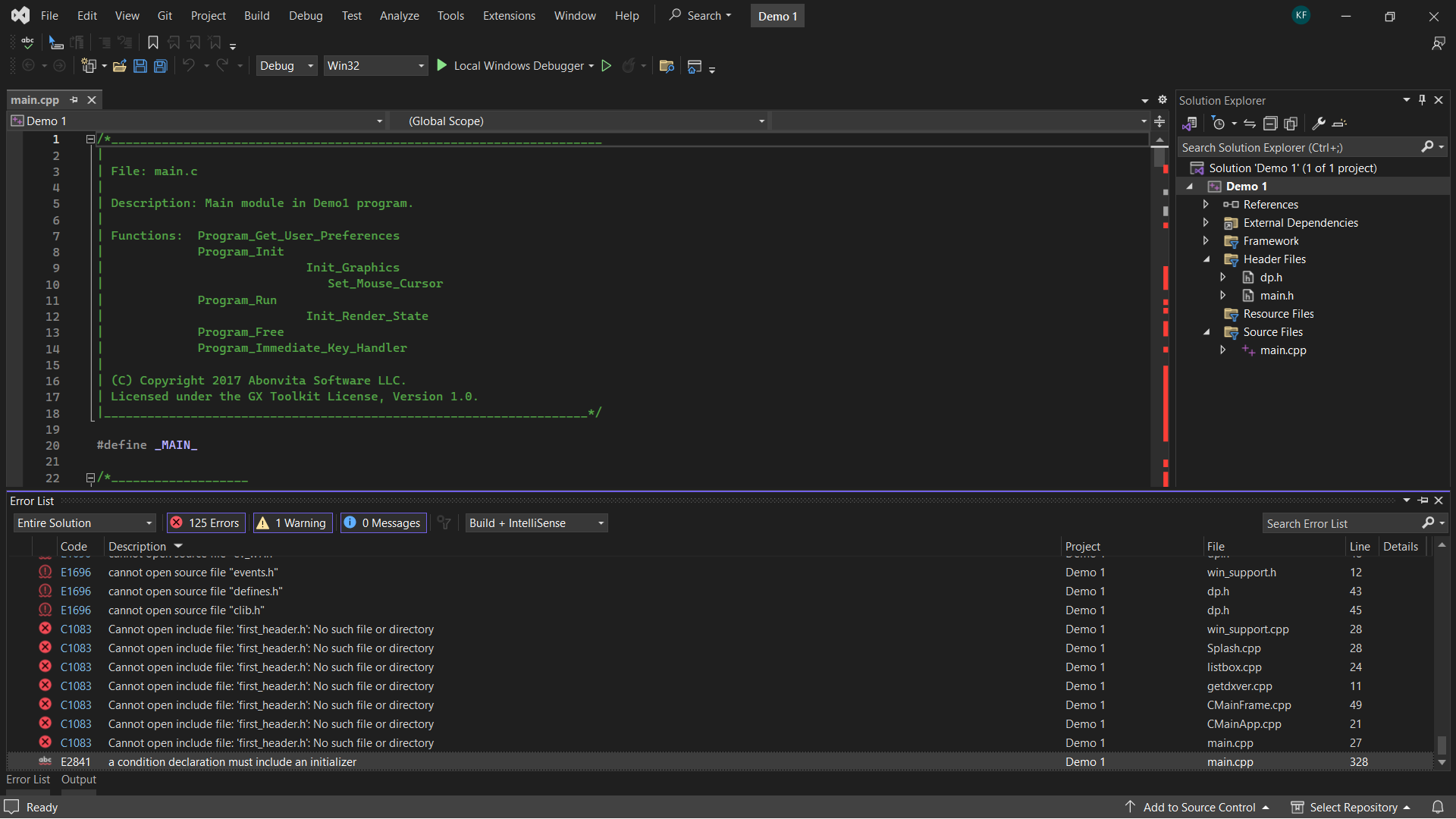 Solved I have been trying to get this demo 1 ﻿code to work | Chegg.com