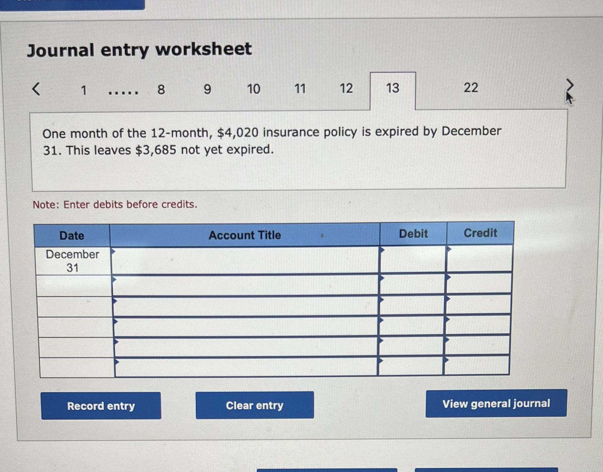 Solved Journal entry worksheet