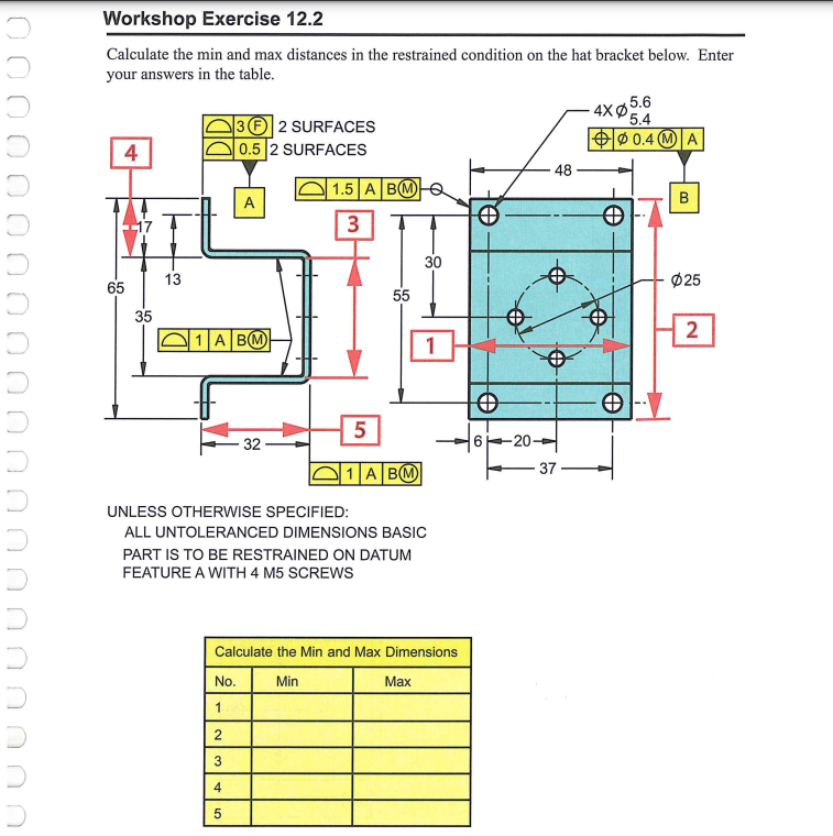 Solved Calculate the min and max distances in the restrained | Chegg.com