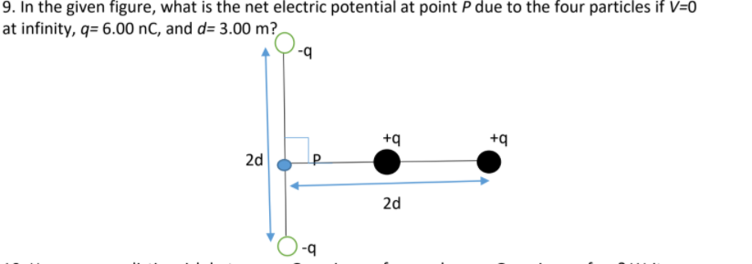 Solved 9. In the given figure, what is the net electric | Chegg.com
