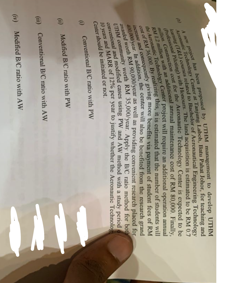 Solved cost of RM36,000. By realy giving more benefits via | Chegg.com