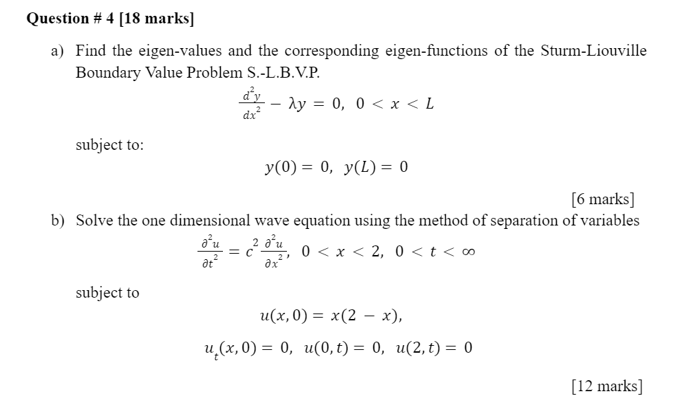 Solved a) Find the eigen-values and the corresponding | Chegg.com