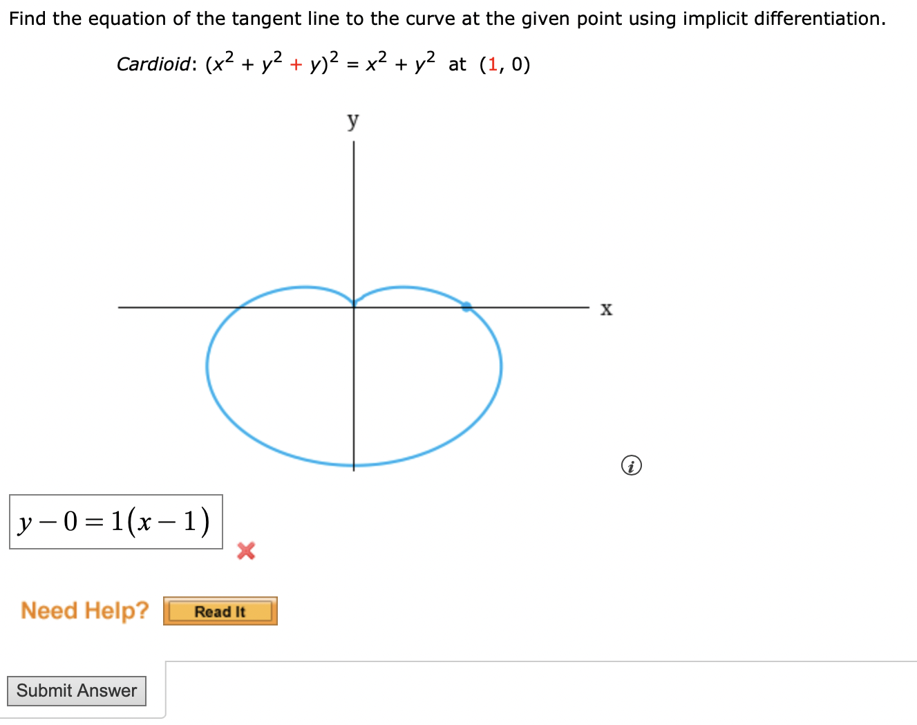Solved Find the equation of the tangent line to the curve at | Chegg.com