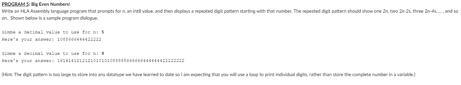 Solved on. Shown below is a sample program dialogue. Gimme a | Chegg.com