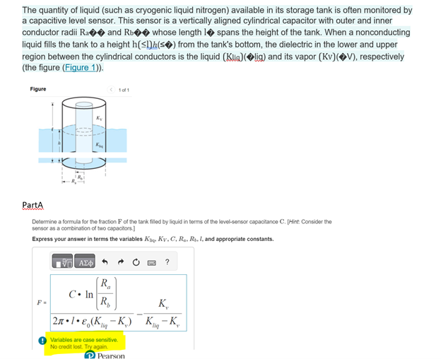 Solved The quantity of liquid (such as cryogenic liquid | Chegg.com