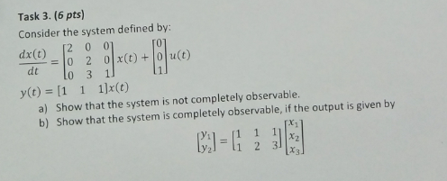 Solved Also find if the system is state controllable and | Chegg.com