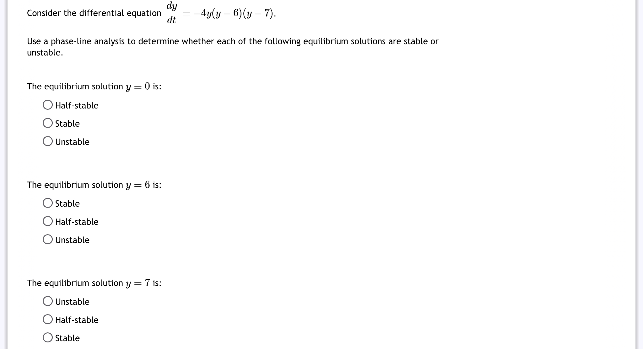 Solved Consider the differential equation | Chegg.com