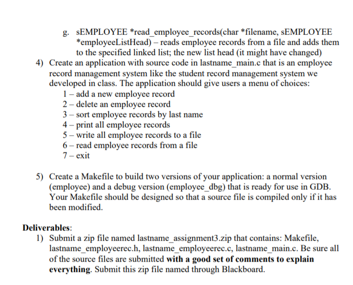 Solved Tasks: 1) You will create a program that manages | Chegg.com