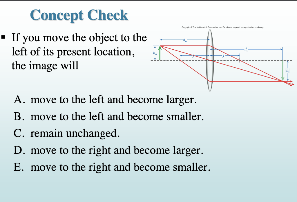 Solved Concept Check If you move the object to the left of | Chegg.com