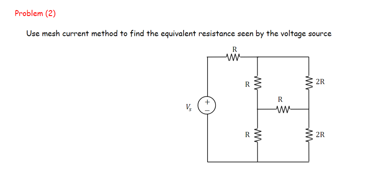 Solved Use mesh current method to find the equivalent | Chegg.com