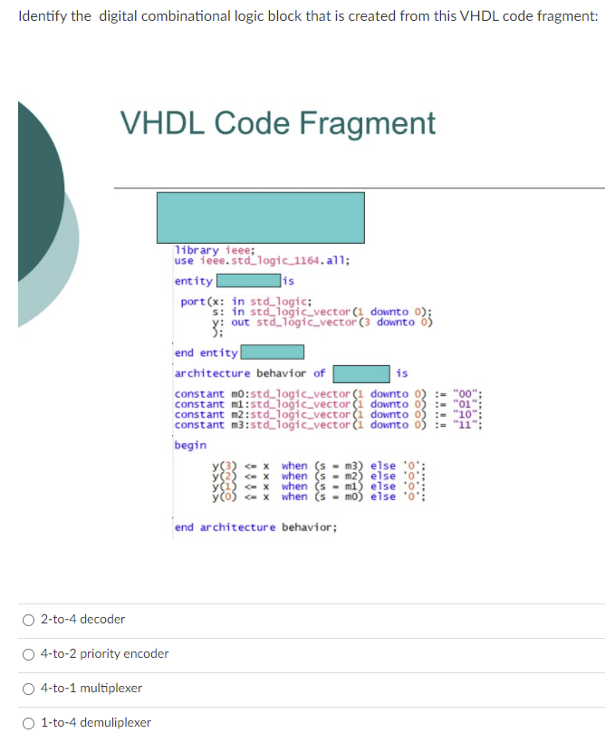 Solved Identify the digital combinational logic block that | Chegg.com