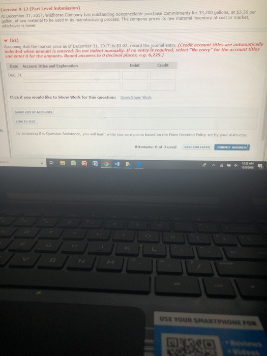 Solved Exercise 9-12 (Part Level Submission) At December 31, | Chegg.com