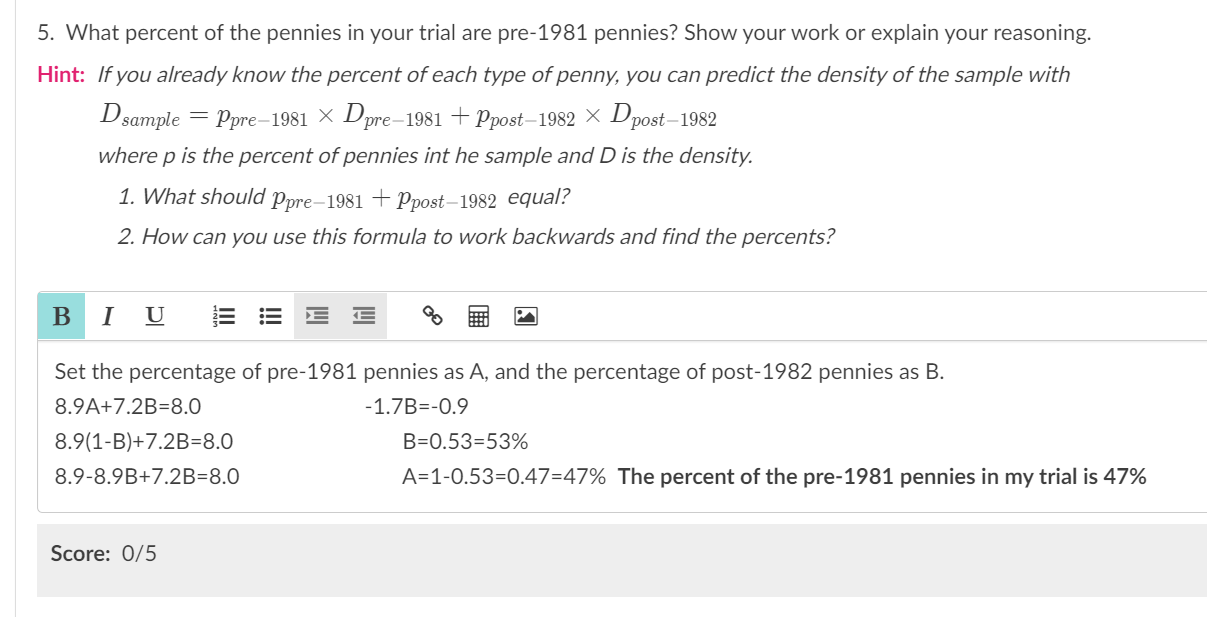 Solved Can someone check if my answer is correct? The | Chegg.com