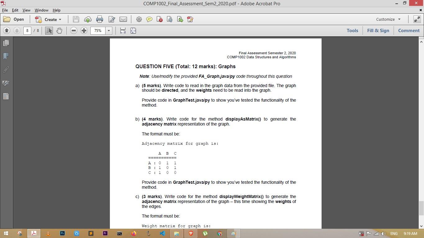 COMP1002_Final_Assessment_Sem2_2020.pdf - Adobe | Chegg.com